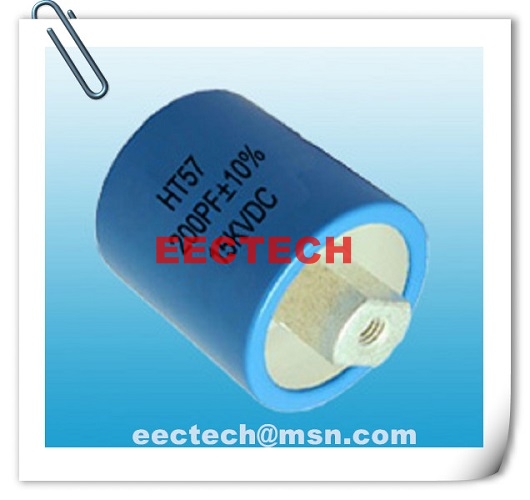 CCHT57, 200PF, 15KVDC, barrel shape high voltage RF ceramic capacitor ...