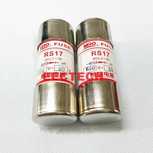 EECTECH fuse,Low-voltage fuse, MIRO fuse, fast fuse, RS17 690V / 50A, aR
