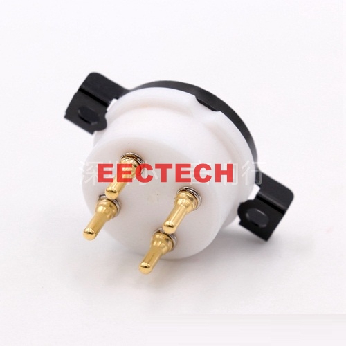 Teflon beryllium copper gold-plated four-pin electronic socket, Western ...