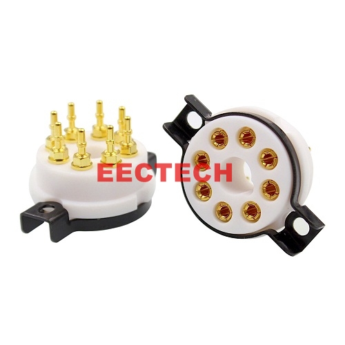 Teflon large 8-pin electronic tube holder, large eight-pin tube holder ...