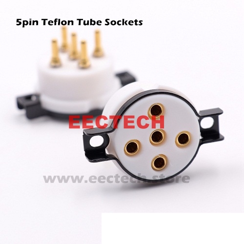 B5 5pin Teflon Tube Sockets For PX25 PX4 ML4 Gold Plated Machined Brass ...