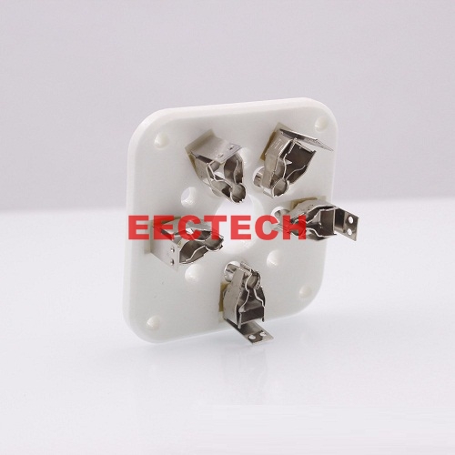 Flat five-pin tube socket 5 pin gold-plated tin-plated steel tube ...