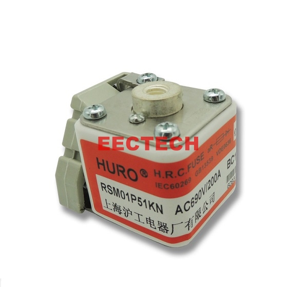 P-type square plate type fast fuse with filler,RSM01P51KN fast fuse ...