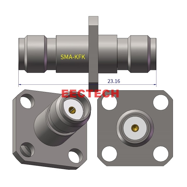 SMA-KFK Coaxial adapter, SMA series converter, EECTECH