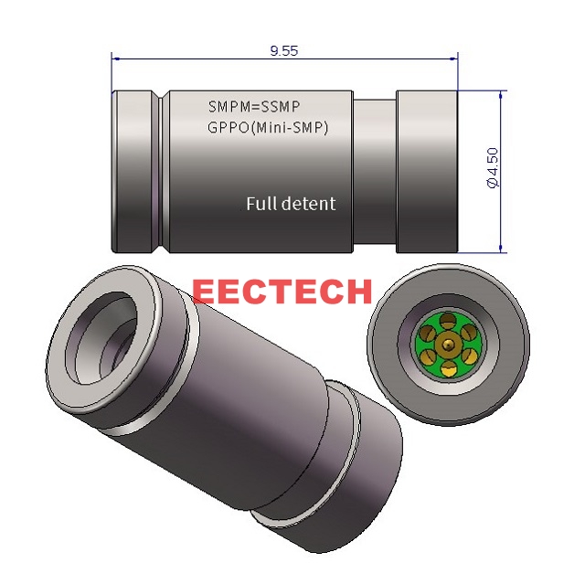 SMPMM1CL-65F Coaxial Fixed Load, 1Watts, DC-40GHz, SMPM series coaxial ...
